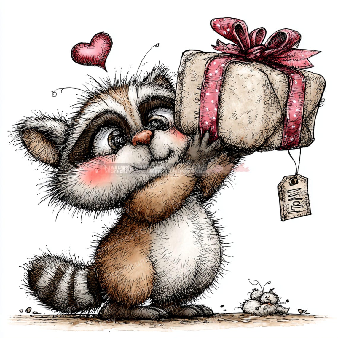 Valentine Animal Clipart Bundle, Whimsical Love Art (digital Download ...