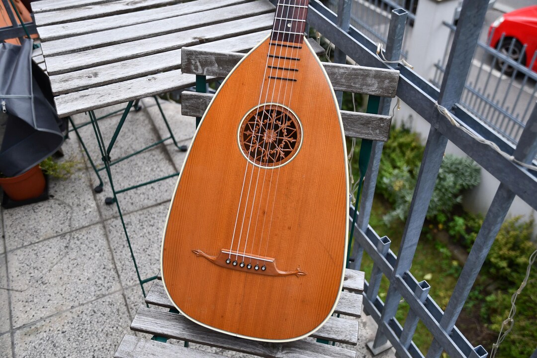 Restored Antique Pre-war German Guitar Lute, 1930s – Flame Maple, Great ...