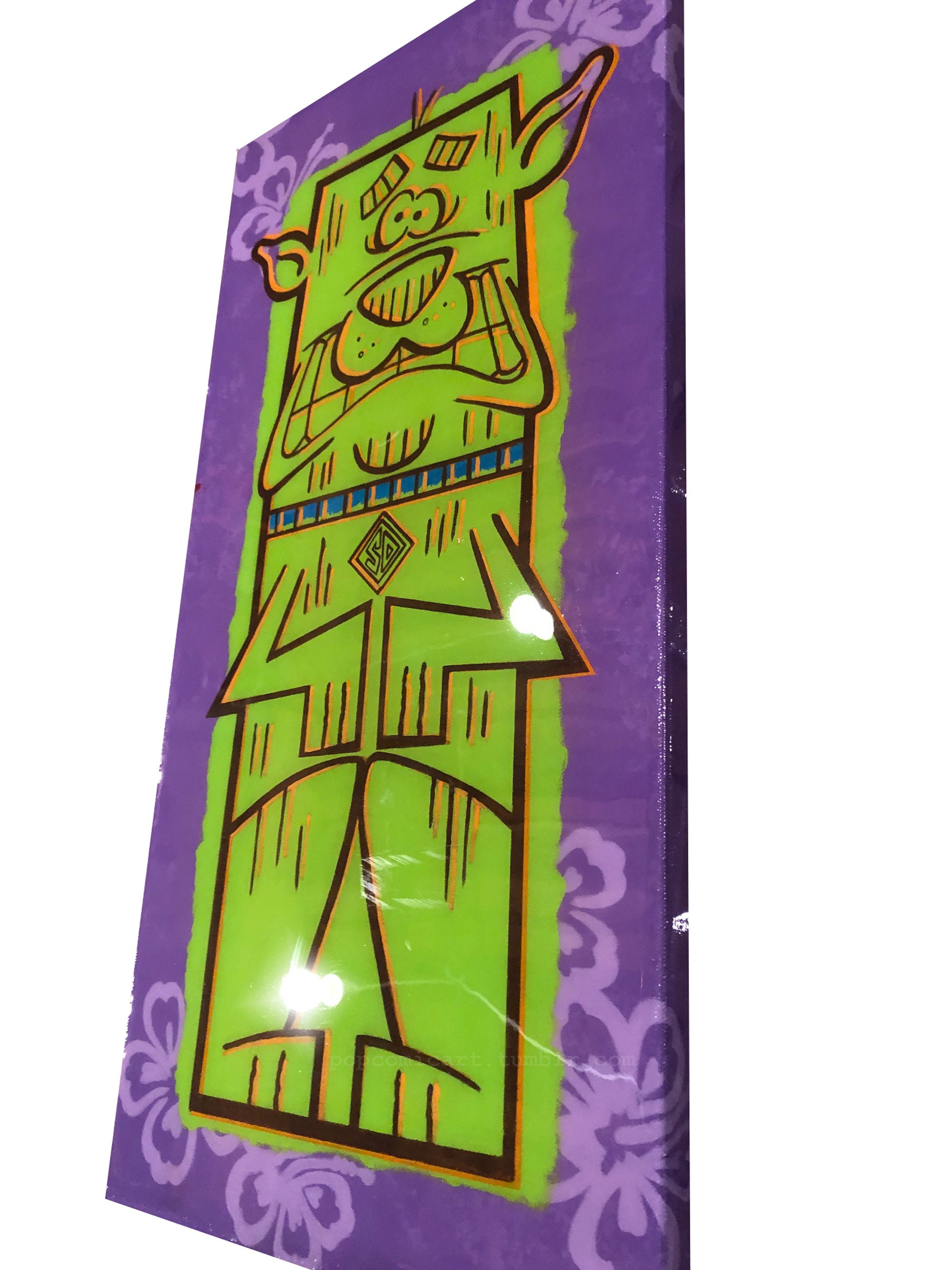 Scooby Doo Tiki Hawaiian POP Art Painting - Cartoon Hanna Barbera ...