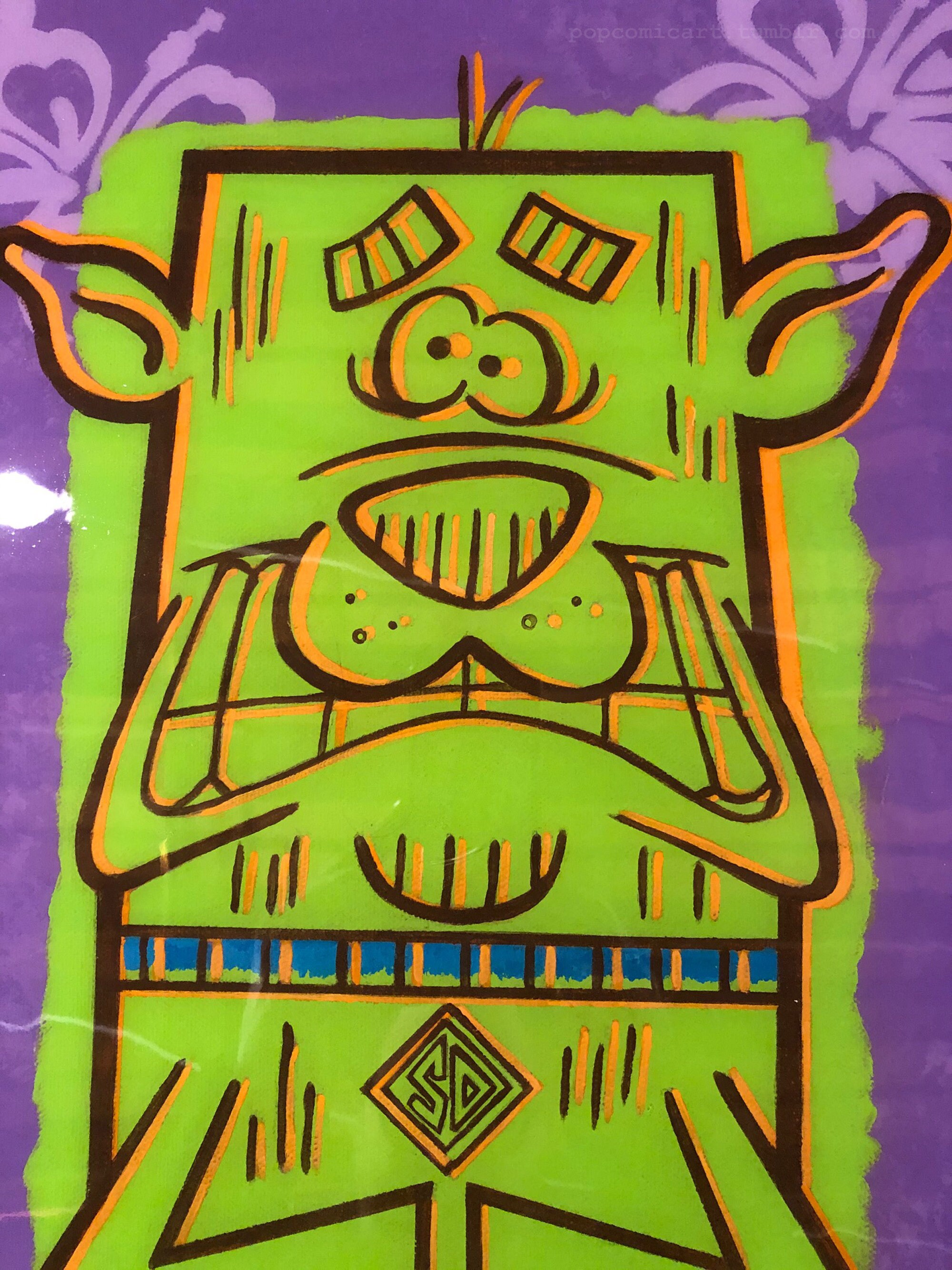 Scooby Doo Tiki Hawaiian POP Art Painting Cartoon Hanna - Etsy Singapore