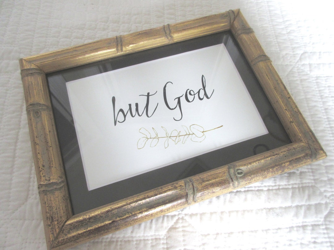 Christian WORD Art but God With Bible Verses Vintage Gold - Etsy