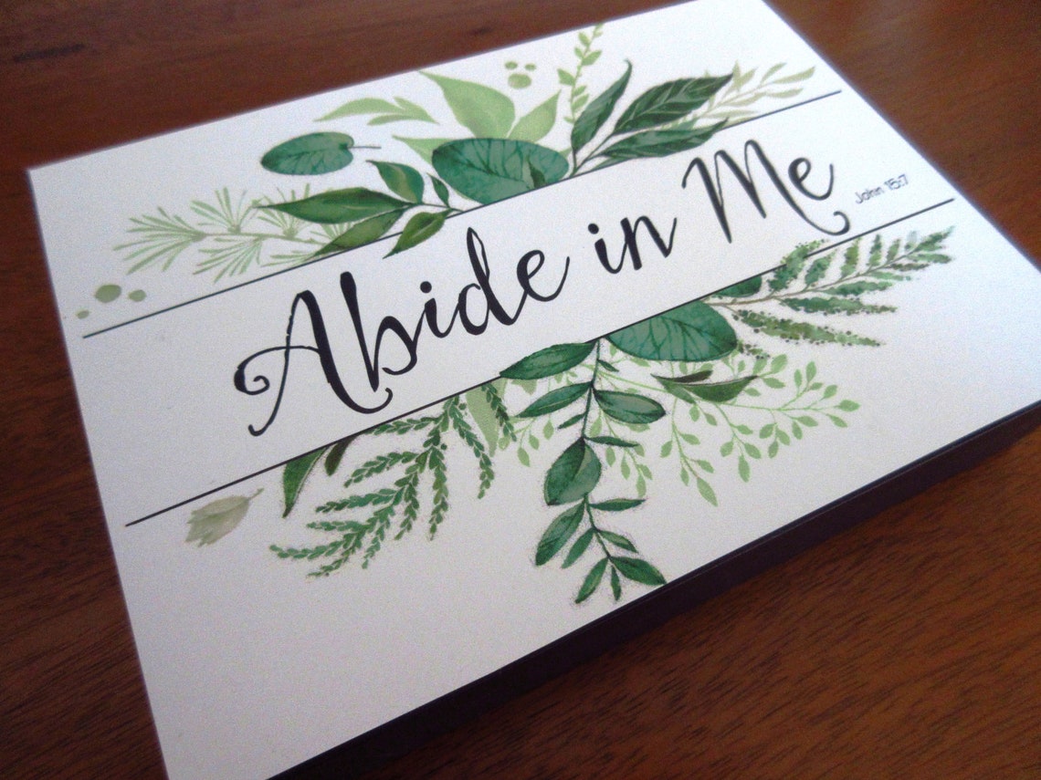 Abide in Me Art Block Christian WORD Art Wall Art Shelf Art - Etsy Norway