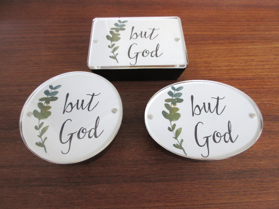 Christian WORD Art but God With Bible Verses Paperweight Gifts for Her ...