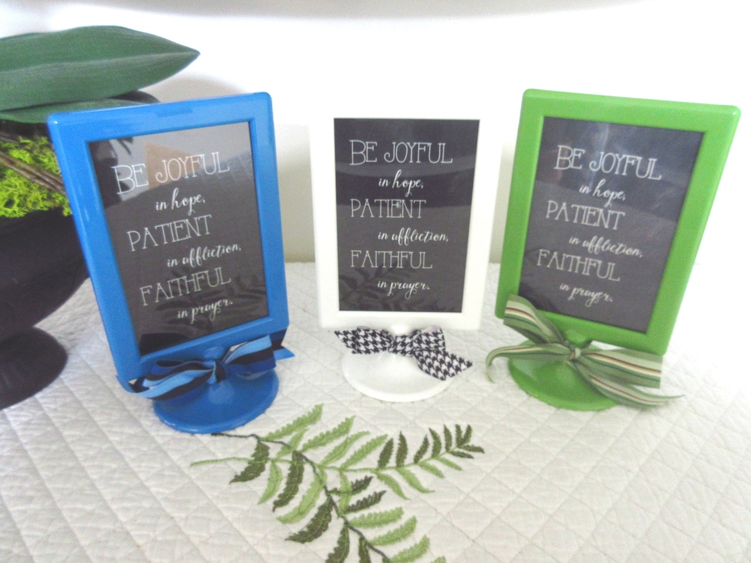 Ikea Tolsby Frame – Bible Verse, Romans 12:12 With Ribbon - Etsy