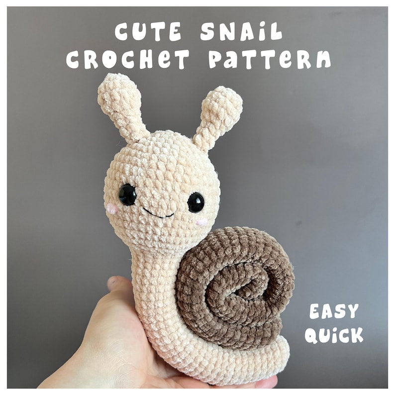 Snail Crochet Patterns | Amigurumi Plush PDF (digital Download) - Etsy