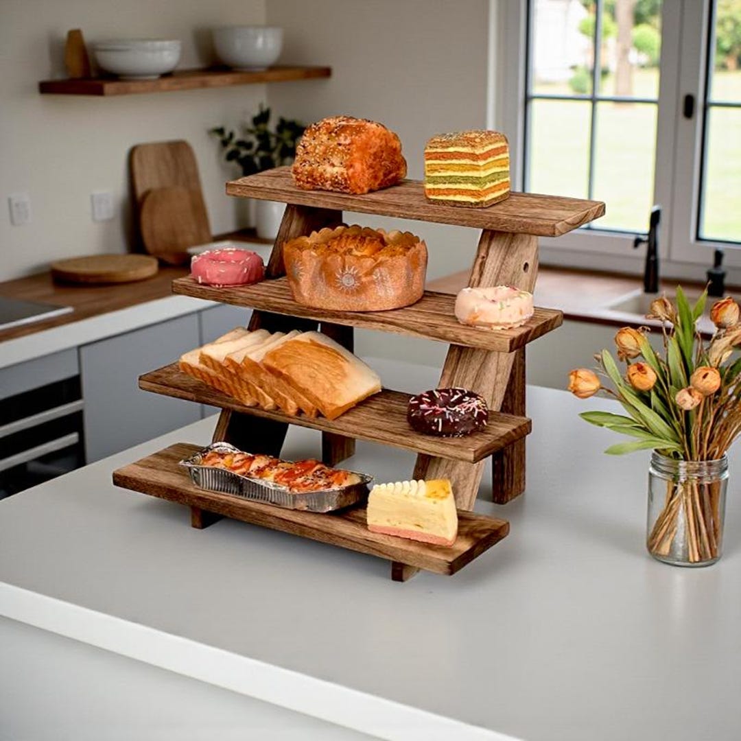 Solid Wood Multi-layer Display Stand - Etsy