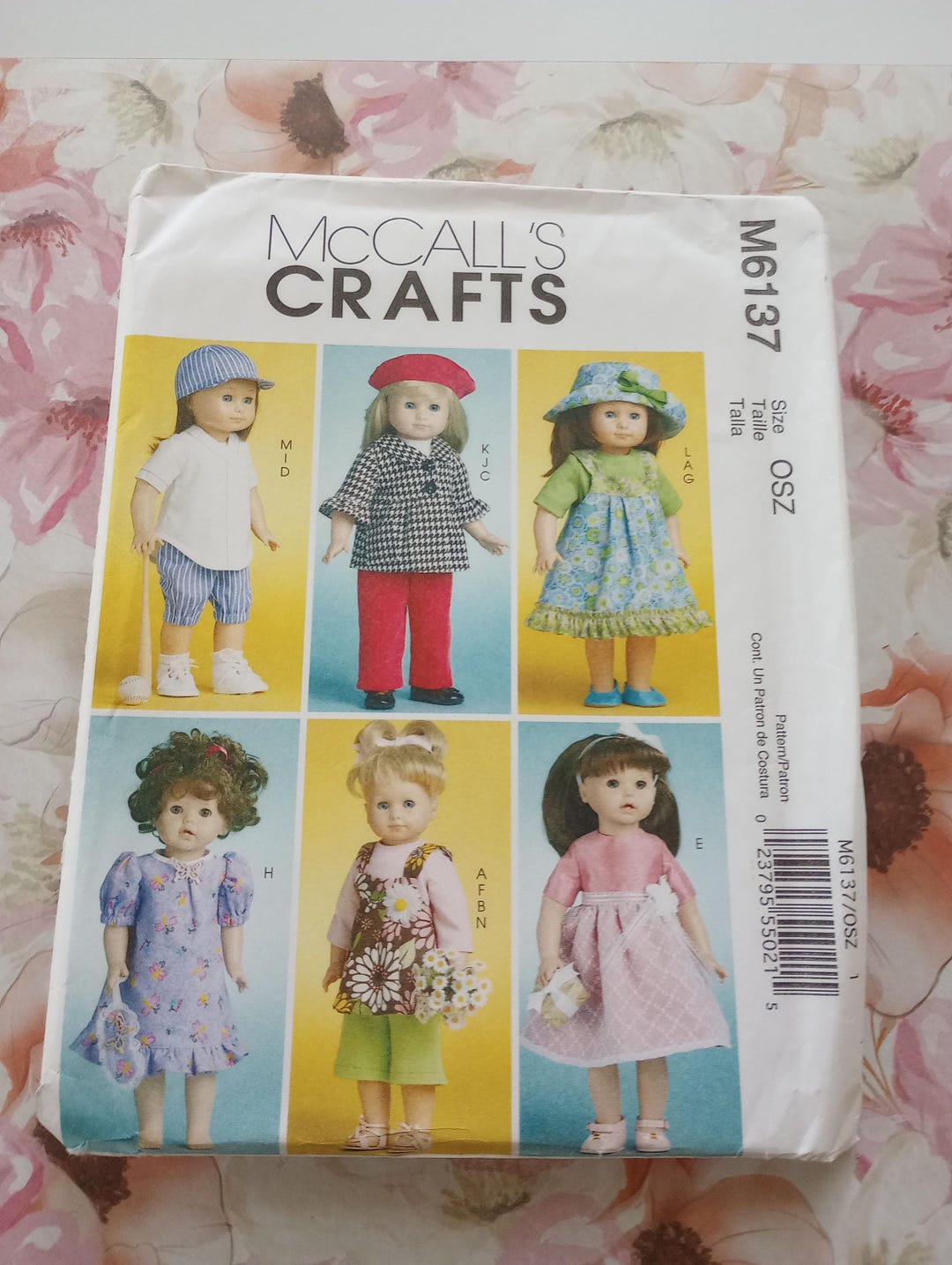Mccall's Craft Sewing Pattern M6137 Craft. American Girl Doll UNCUT - Etsy