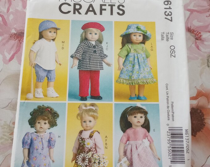 Mccall's Craft Sewing Pattern M6137 Craft. American Girl Doll UNCUT - Etsy