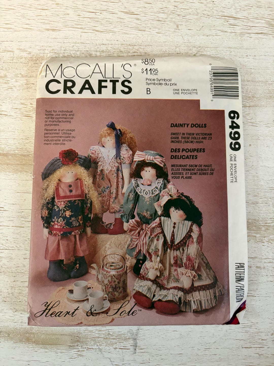 Mccall's Craft Sewing Pattern 6499 Uncut DAINTY DOLLS - Etsy
