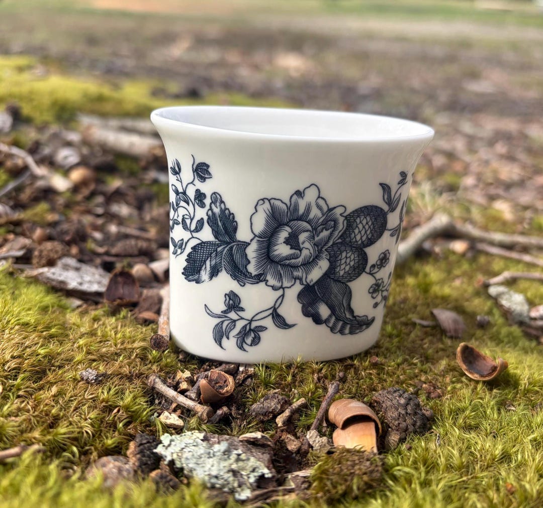 Royal Worcester Blue Sprays Toothpick Holder CIRCA 1760 Reproduction ...