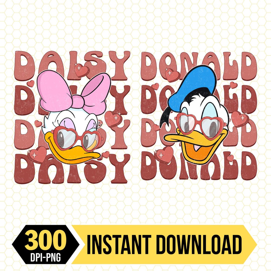 Duck and Miss Duck SVG, Valentines Svg, Retro Family Trip Design ...