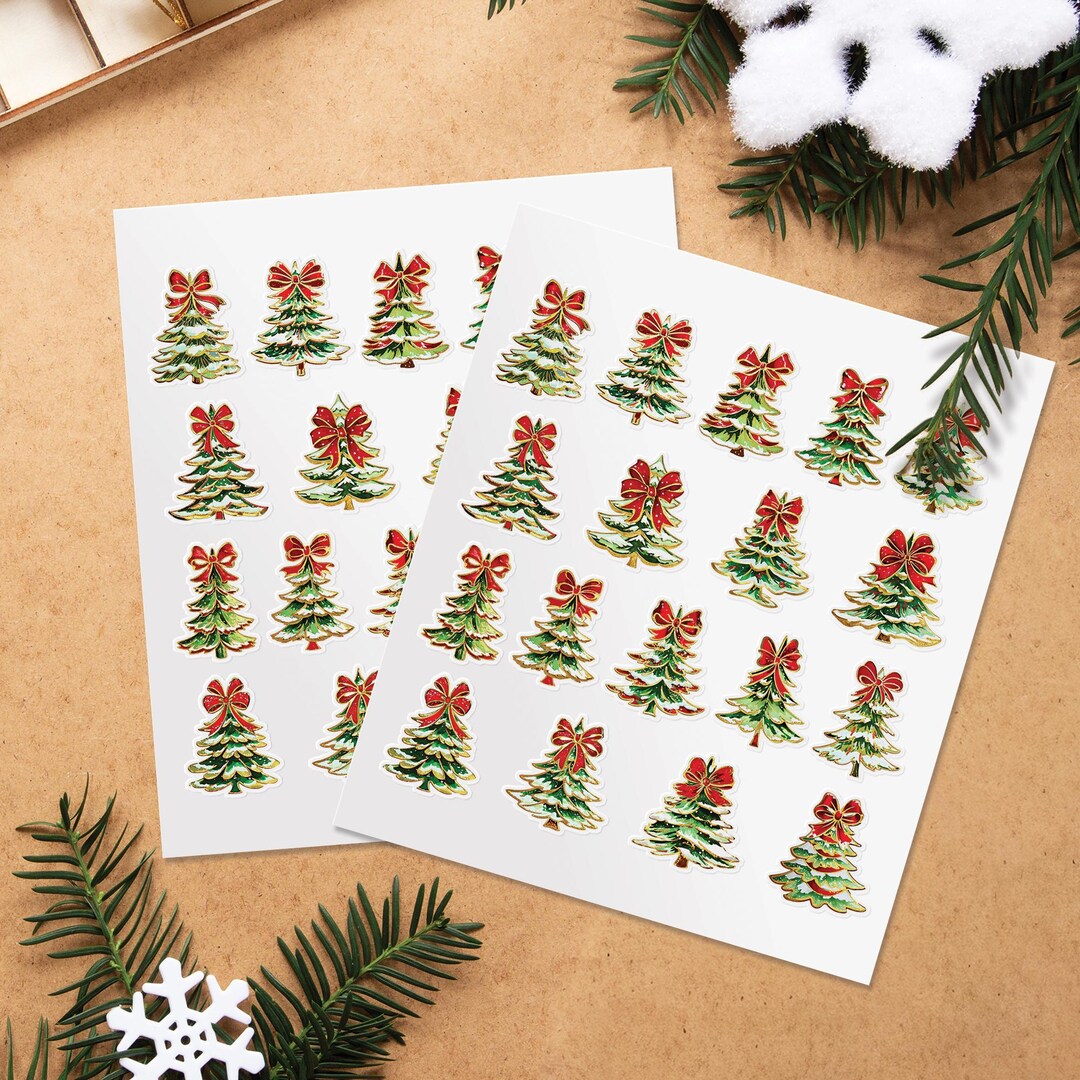 Planner Christmas Tree Sticker Sheet | Holiday Decorations Stickers ...