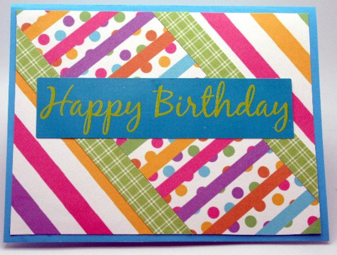 20230251 Bright Colorful Birthday Card - Etsy