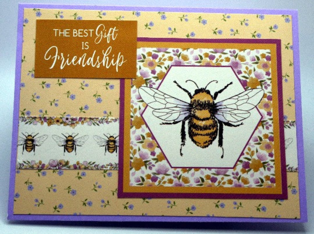 20230047 Floral Friendship Bee All Occasion Card - Etsy
