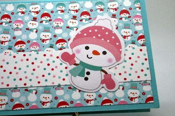 20230482 Mini Slimline Snow Snowman Card - Etsy
