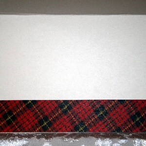20170314 Set of Five Small Plaid Note Cards With Buttons - Etsy