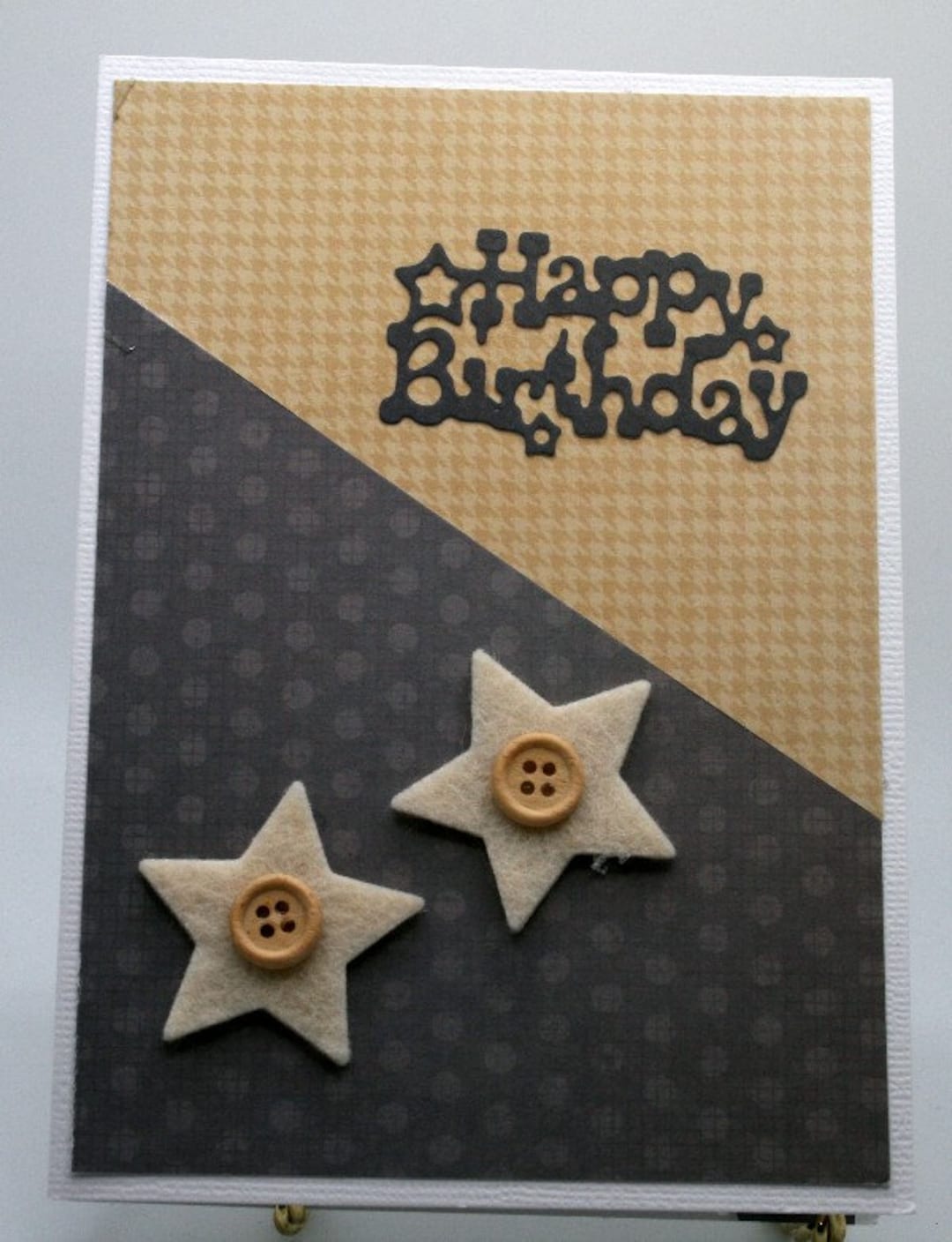 20230354 Starry Gray Tan Birthday Card - Etsy