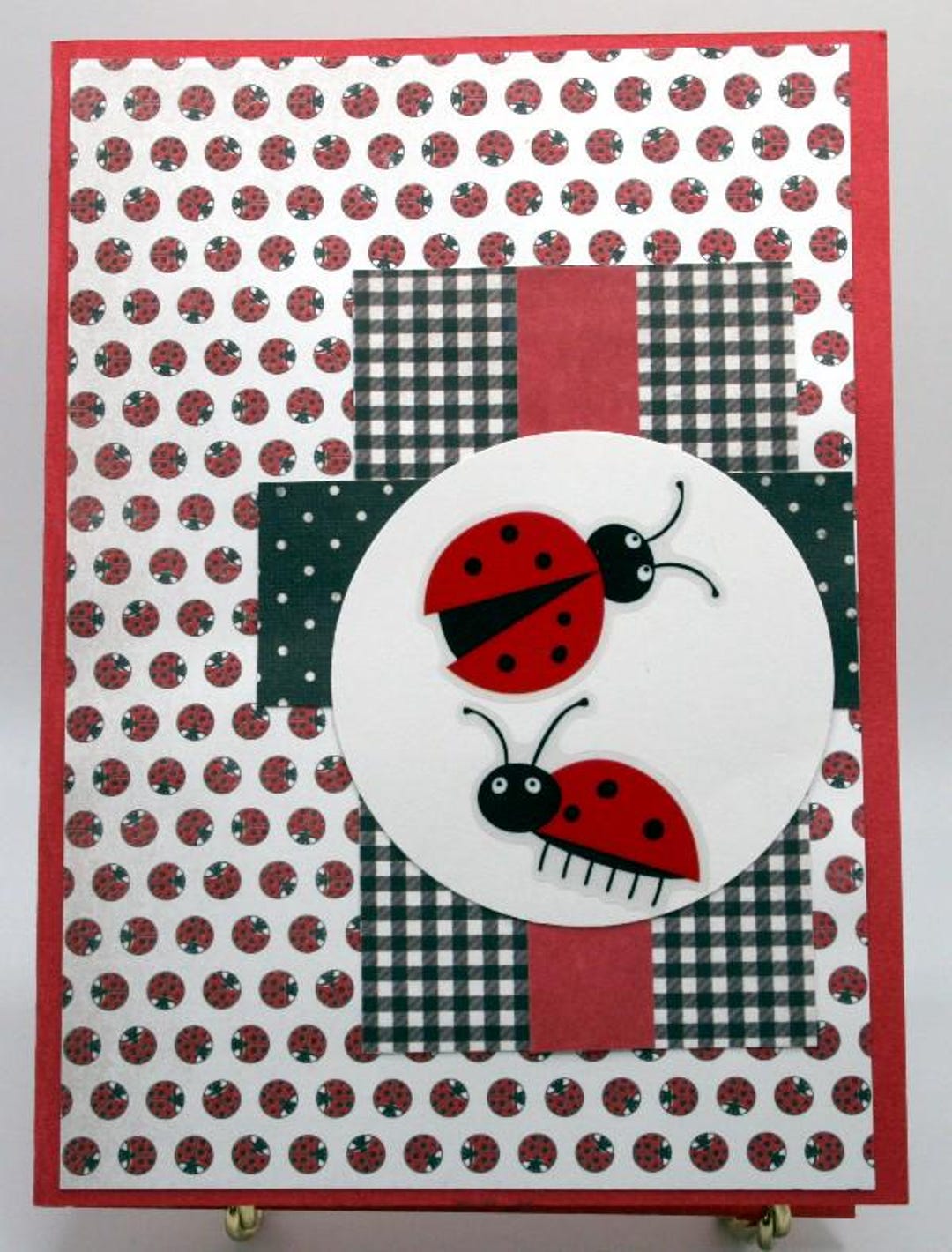 20240199 Red Black Lady Bug Card for Any Occasion - Etsy
