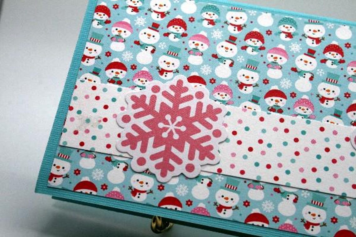 20230482 Mini Slimline Snow Snowman Card - Etsy