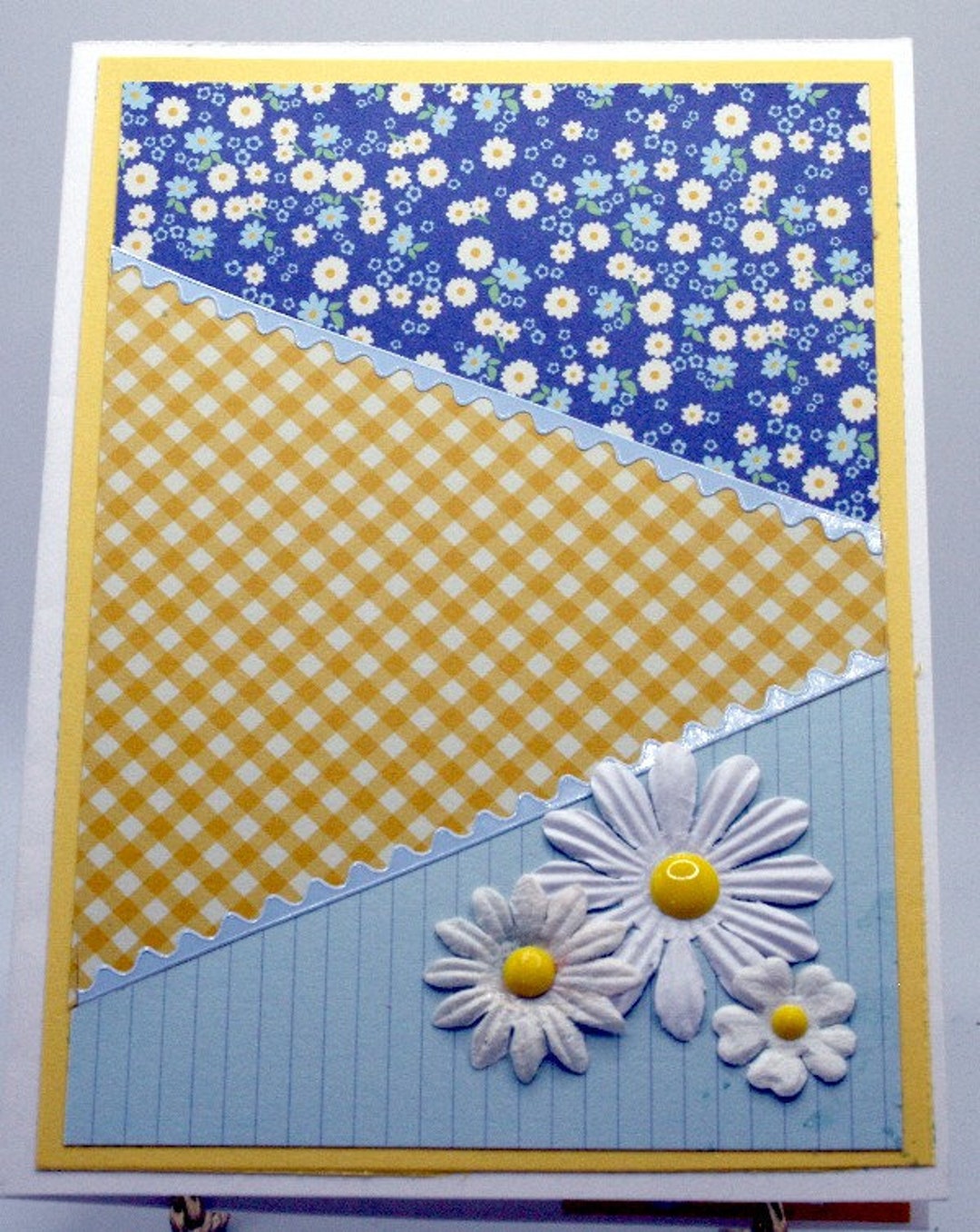 20240095 Blue Yellow Daisy Card for Any Occasion - Etsy
