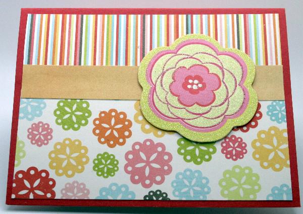 20240016 Floral Stripe Card for Any Occasion - Etsy