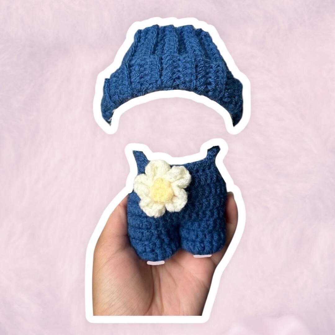 Blue Overalls Set for 17 Cm Collectible Figures | Mini Doll Clothes - Etsy