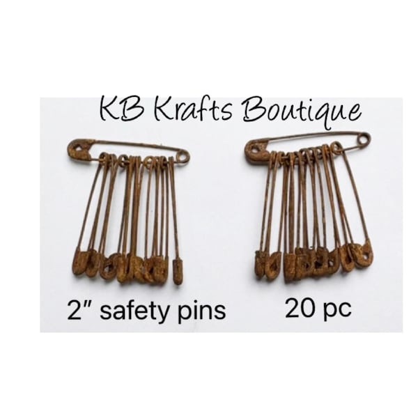Rusted Safety Pins - Etsy