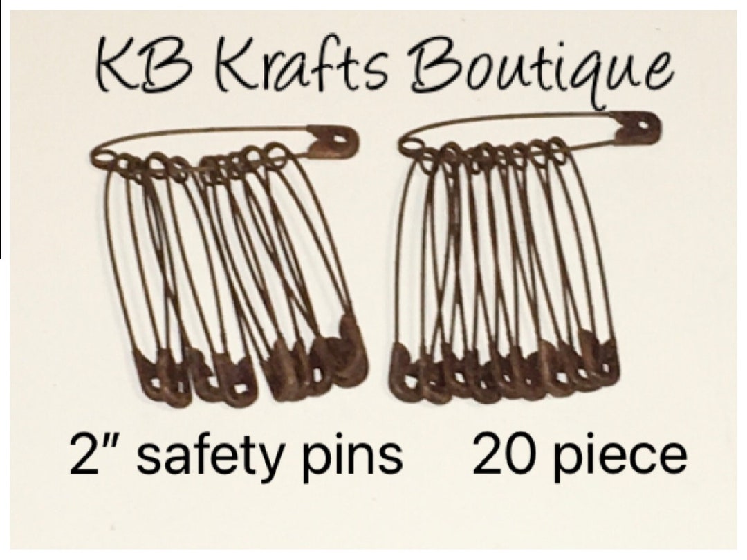 20 Piece 2 Rusty Safety Pins - Etsy