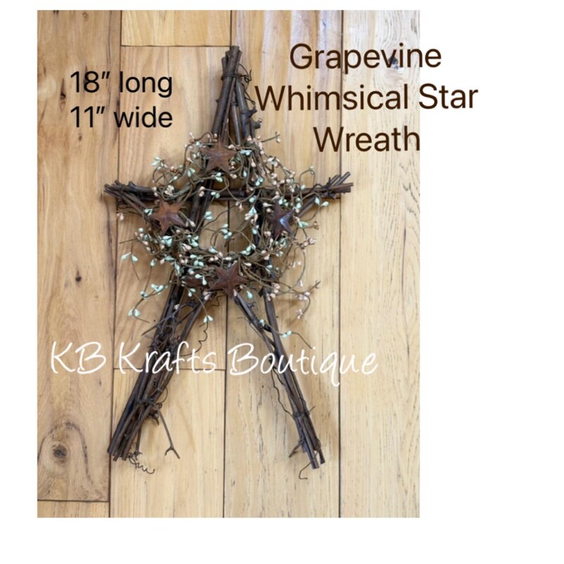 Grapevine Stars - Etsy