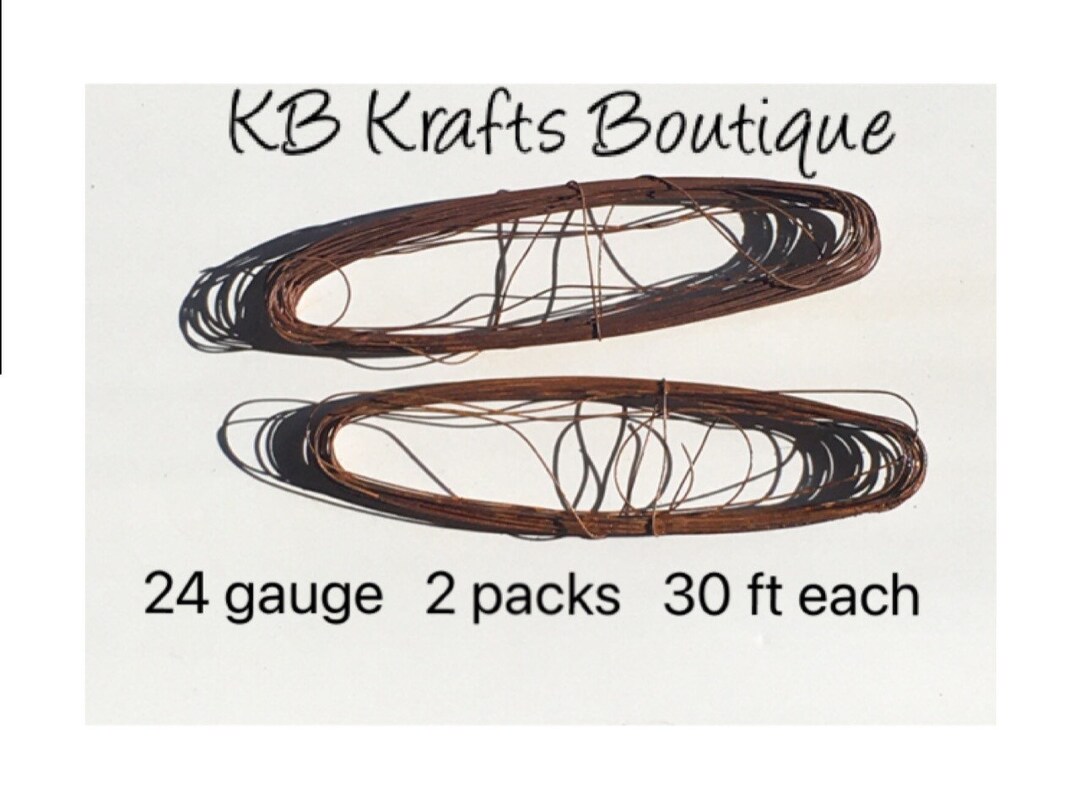 2 Pks of 24 Gauge Rusty Craft Wire, 30 Ft Each - Etsy
