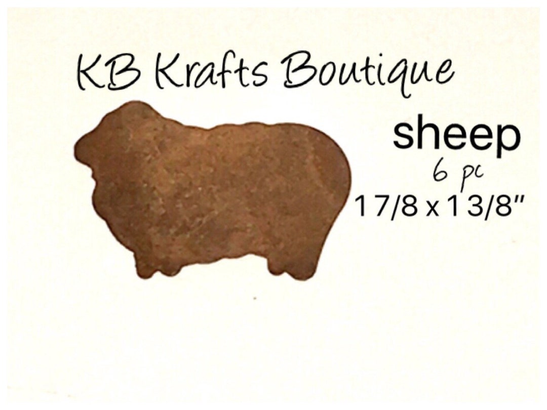 Rusty Cutout Sheep 6 Piece - Etsy