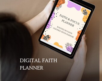 Faith & Focus Planner | Digital Notebook | Christian Planner for Women ...
