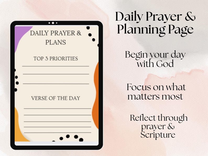 Faith & Focus Planner | Digital Notebook | Christian Planner for Women ...