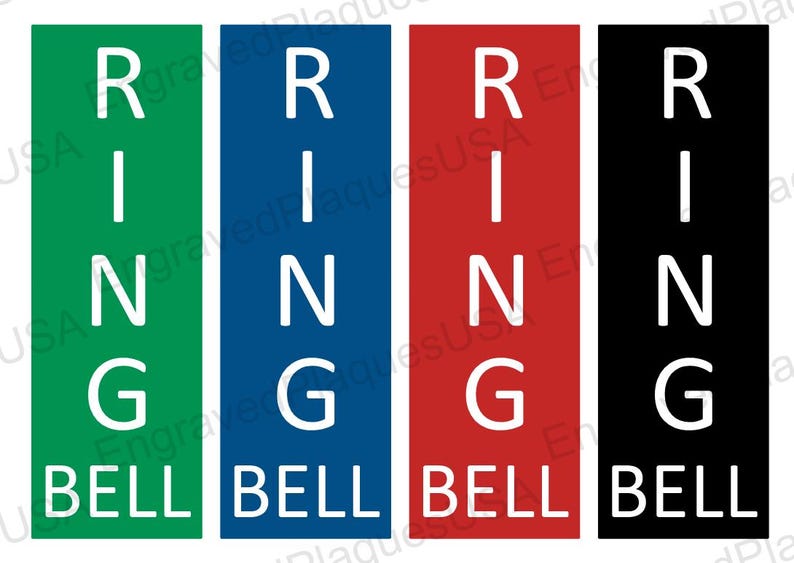 Engraved RING BELL Doorbell Sign | 3x1 Adhesive Plate - Etsy