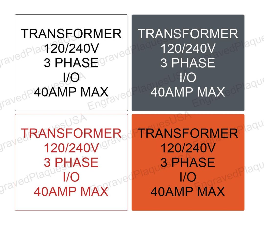 Engraved Non Conductive Plastic Labels - 3.5"x3" - Etsy
