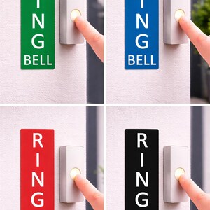 Engraved RING BELL Doorbell Sign | 3x1 Adhesive Plate - Etsy