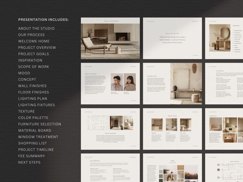 Interior Design Template Bundle | Designer Project Proposal | Client ...