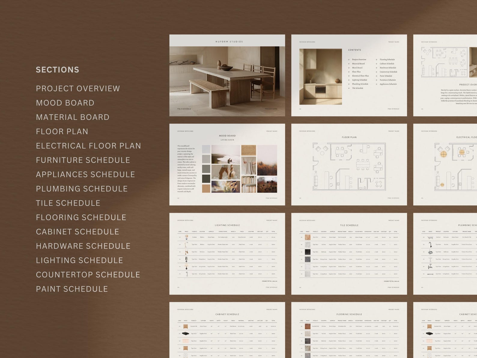 Interior Design FF&E Schedule Template | Interior Designer Timeline ...