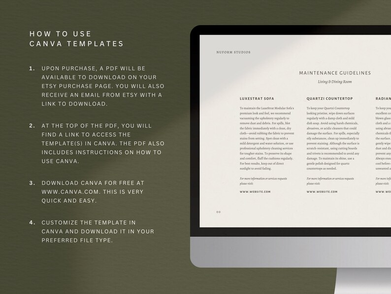 Interior Design Goodbye Guide Template | Client Handover | Offboarding ...