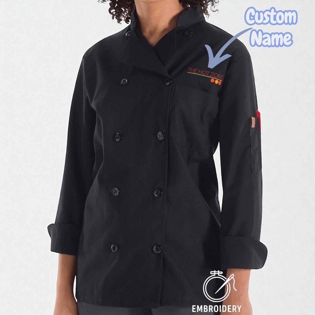 Personalized Chef Coat With Oil-block Technology, Custom Embroidered ...