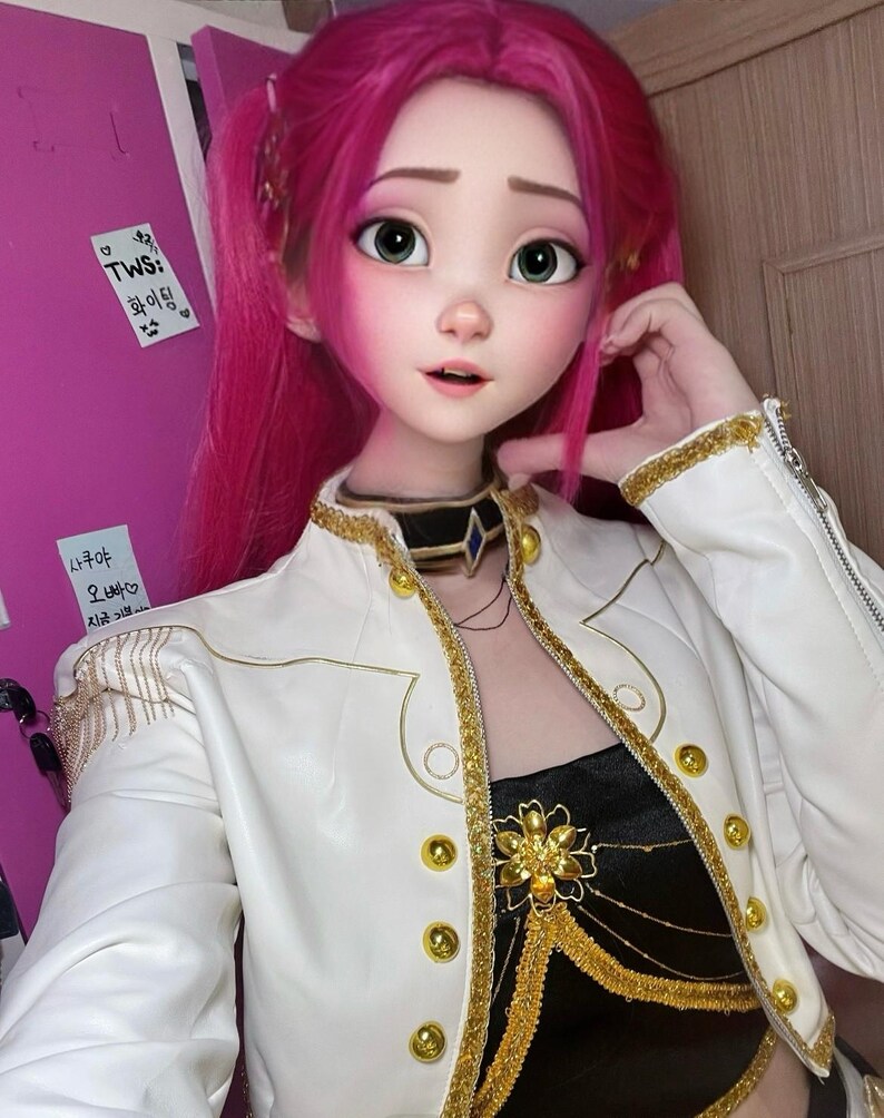 Mira-inspired Hot Pink Lace Front Wig | Kpop Demon Hunter Cosplay ...