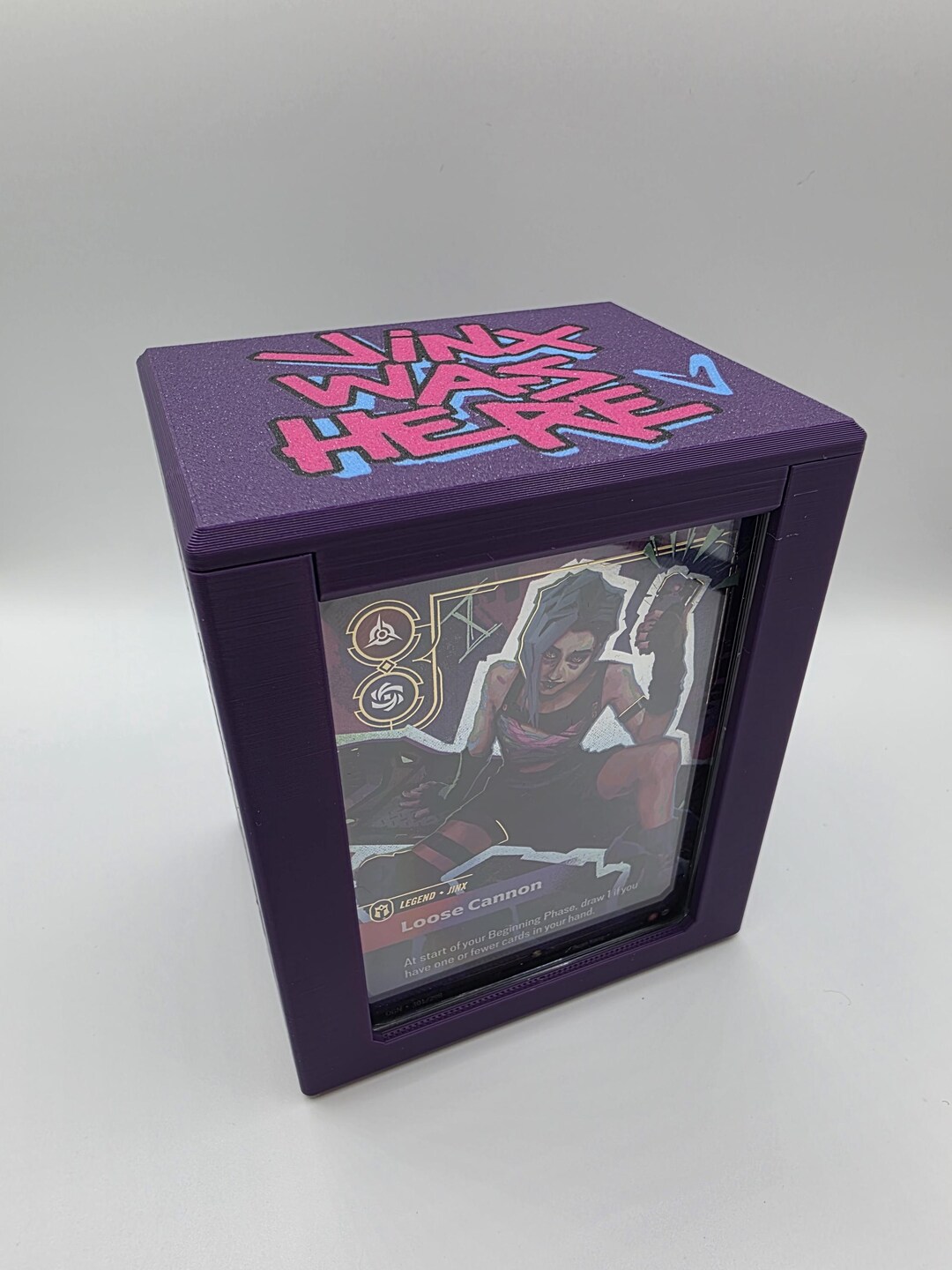 Riftbound Jinx Magnetic Deck Box With Display Window - Etsy