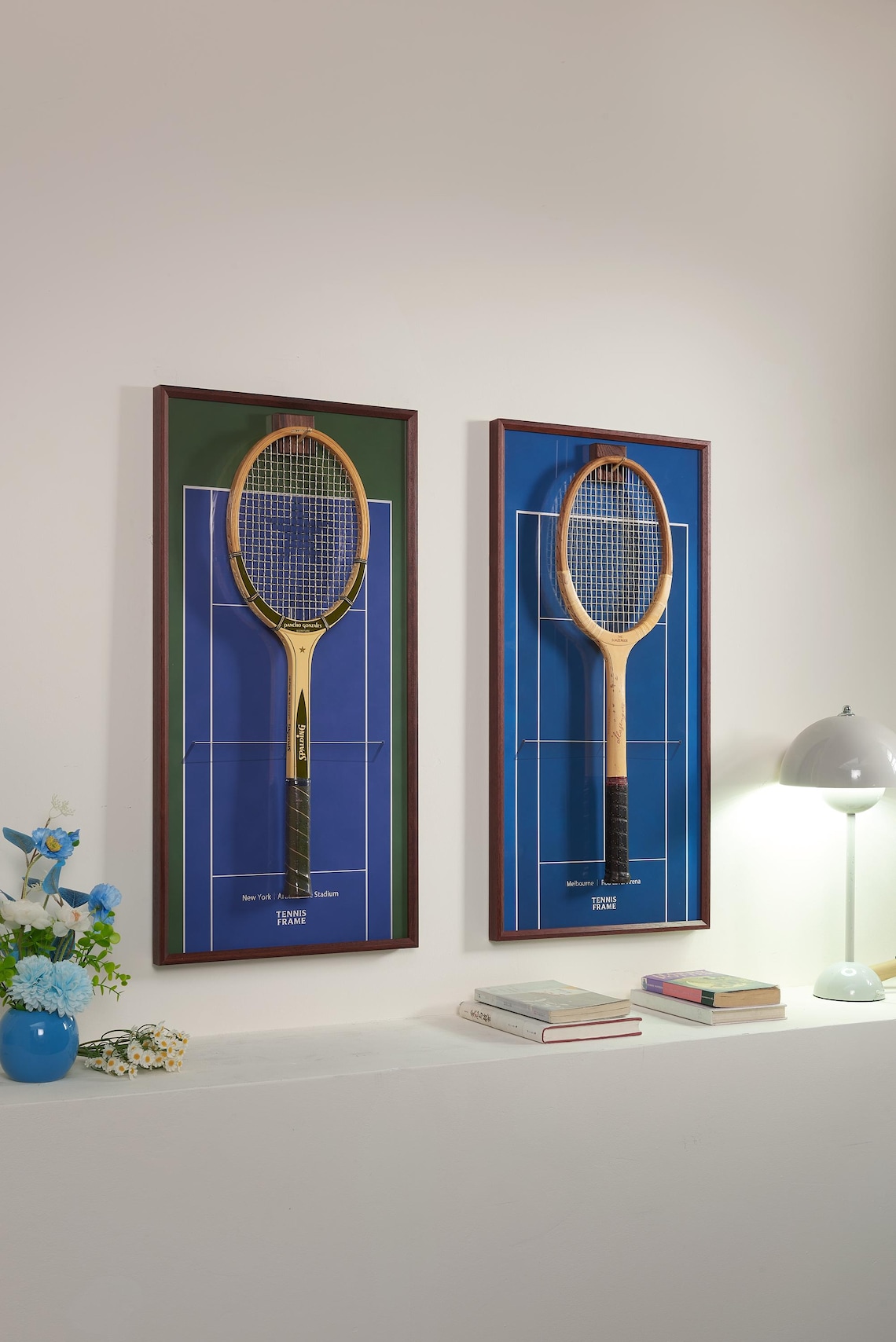 Full Grand Slam Racquet Display Set — Tennis Frame - Etsy