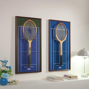 Full Grand Slam Racquet Display Set — Tennis Frame - Etsy