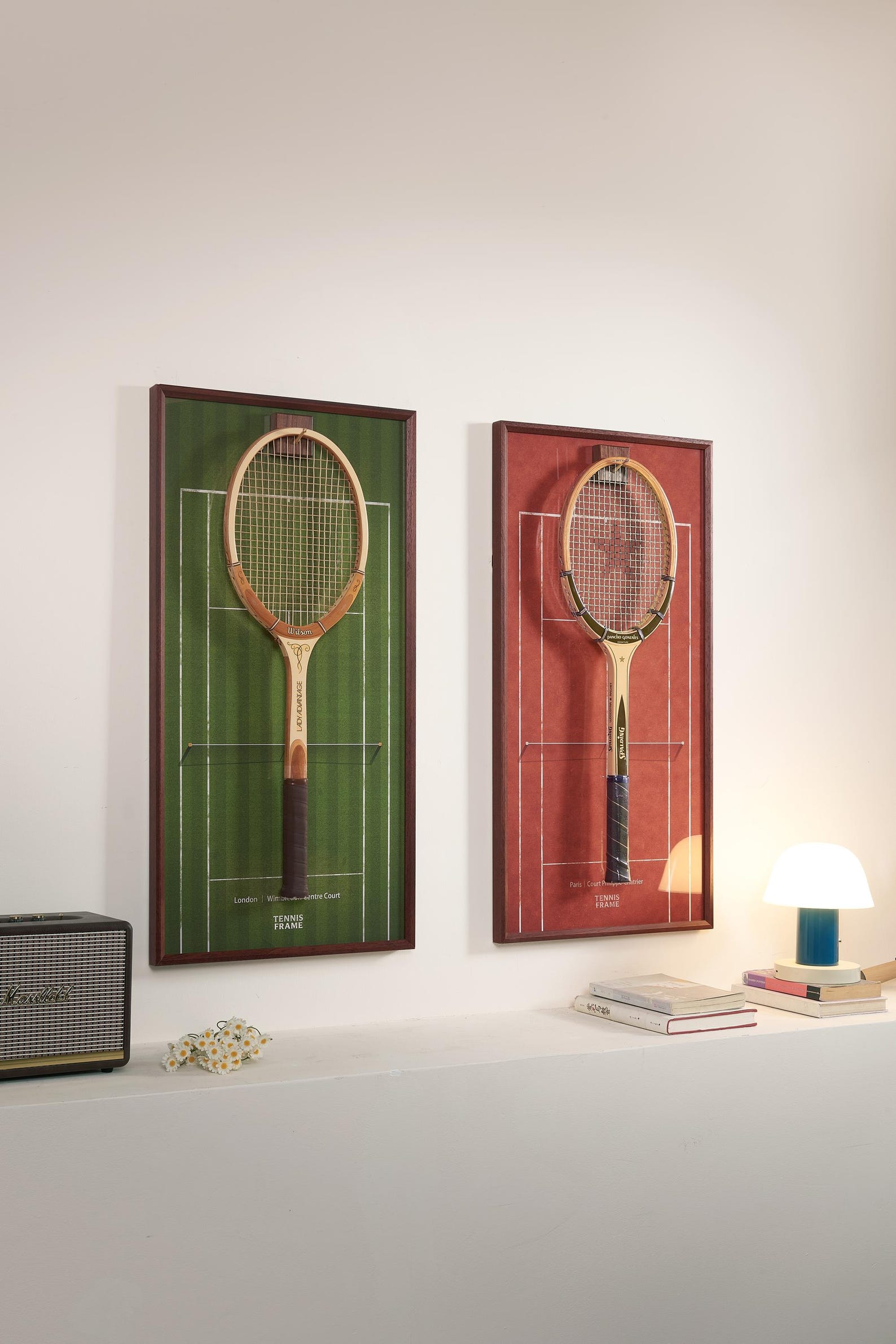 Full Grand Slam Racquet Display Set — Tennis Frame - Etsy