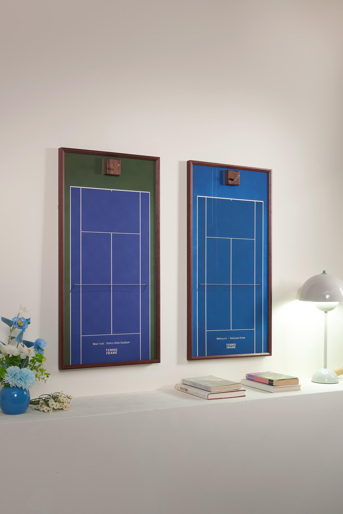 Full Grand Slam Racquet Display Set — Tennis Frame - Etsy