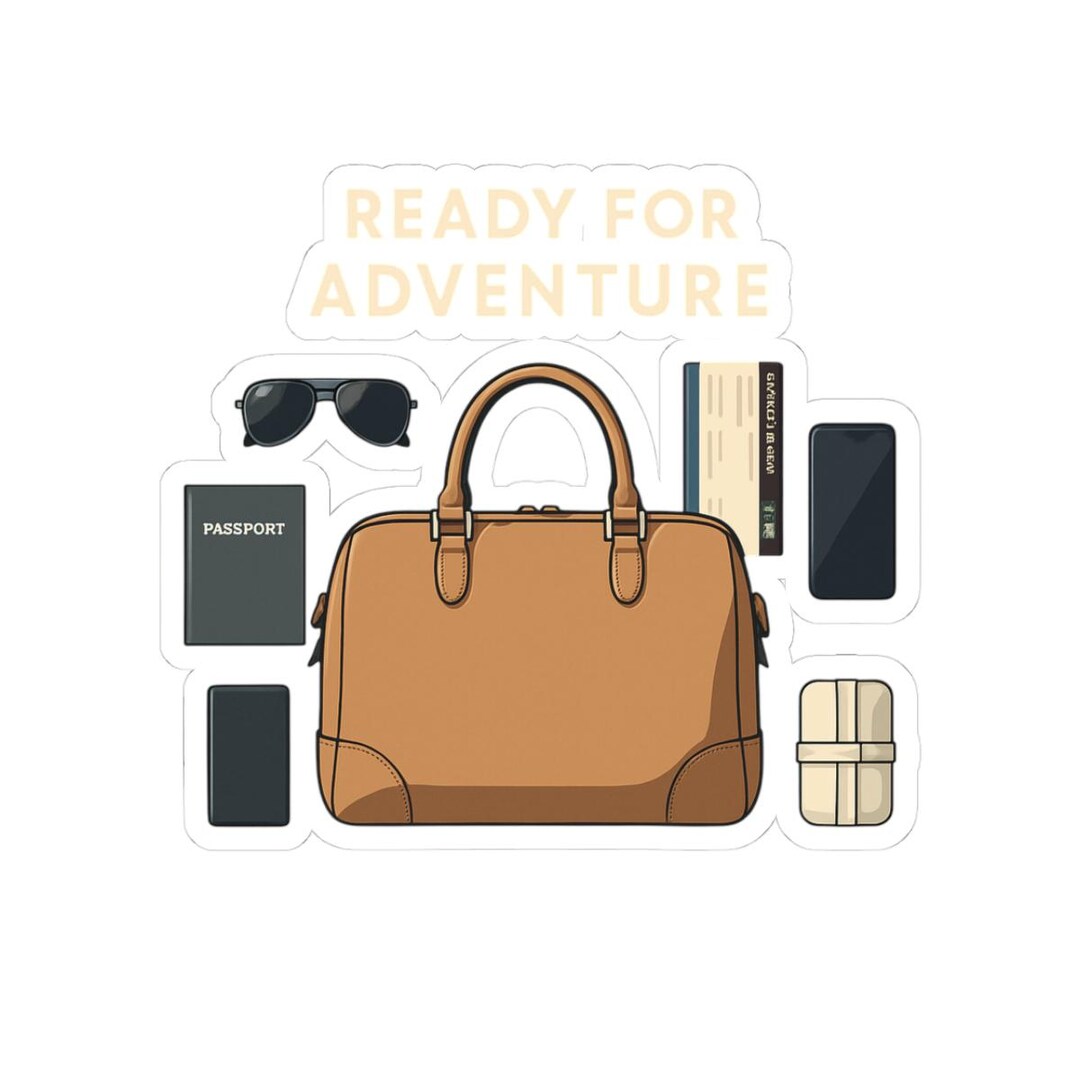 Ready for Adventure Travel Bag Sticker | Kiss-cut Vinyl Sticker - Etsy