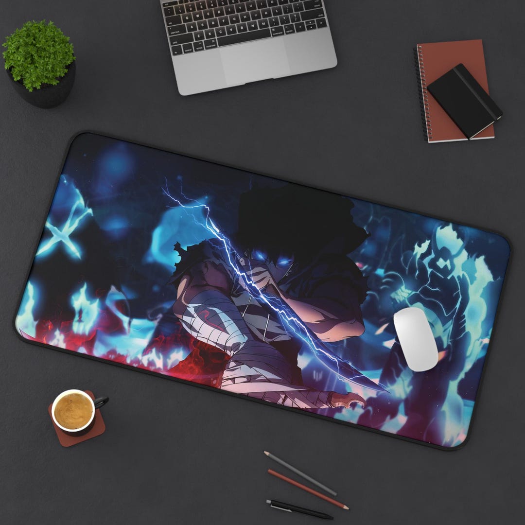 Sung Jin-woo Solo Leveling Desk Mat | Anime Mousepad Gift for Boyfriend ...