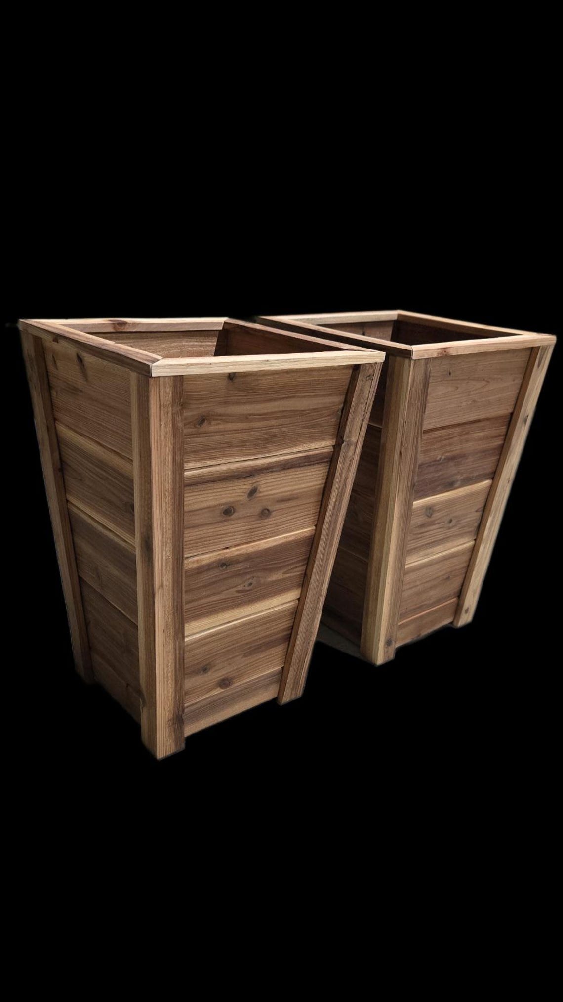 Tapered Cedar Planters - Etsy
