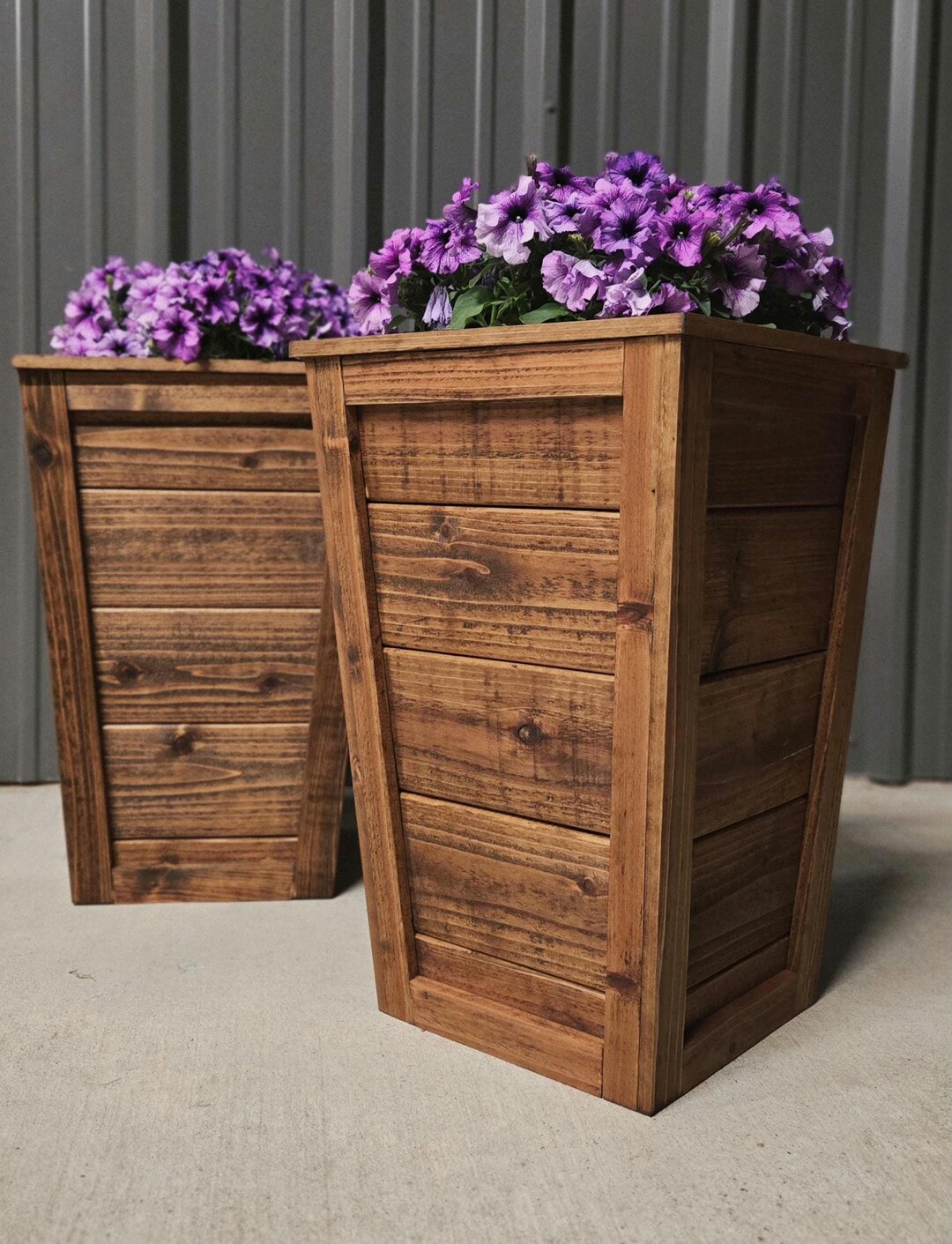 Tapered Cedar Planters - Etsy